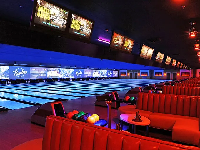 Welcome to bowling nirvana! These gleaming lanes are where dreams of perfect games are born (and often quickly shattered).