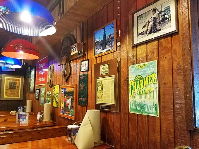 Wall-to-wall whimsy! JB's decor is a visual feast that'll have you playing "I Spy" between bites of your actual feast.