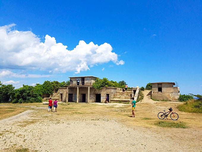Time's canvas on display! Sun-bleached stones tell tales of grand parties and whispered secrets. If these walls could talk, they'd be bestselling authors.