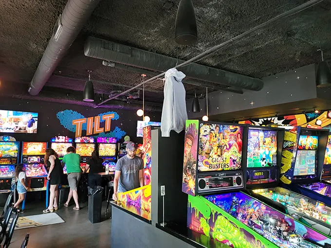 The interior is a feast for the eyes, with artwork that looks like it escaped from the coolest album cover you've never seen.