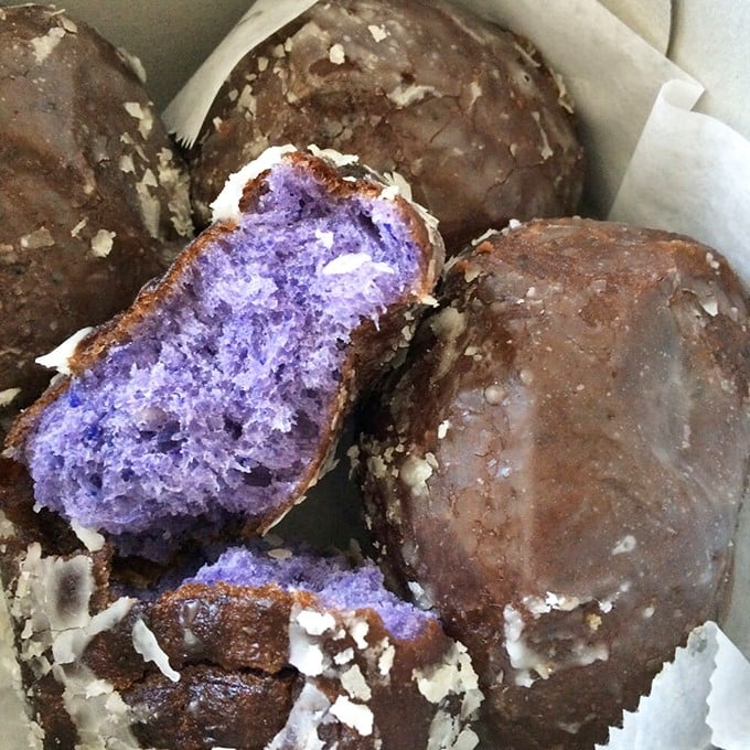 Purple reign! These poi glazed donuts are the crown jewels of Hawaiian pastries, fit for King Kamehameha himself.