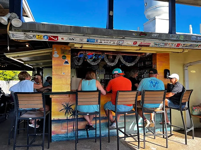 Pull up a chair and join the party! At JB's bar, everyone's a local, even if you just drove in from Timbuktu.