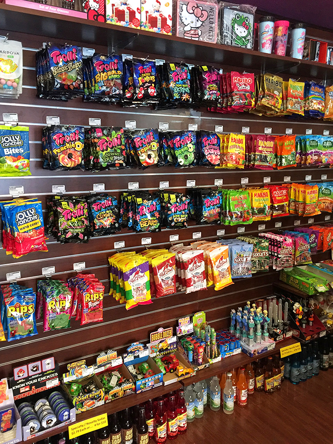 Gummy paradise or the world's most delicious Tetris game? These shelves of chewy treats are a testament to humanity's endless creativity with gelatin.