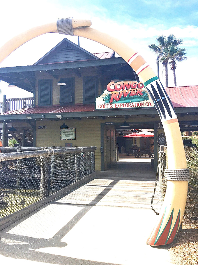 Step right up to the greatest show on turf! This entrance is like a portal to another world – one where golf balls fly and fun knows no bounds.