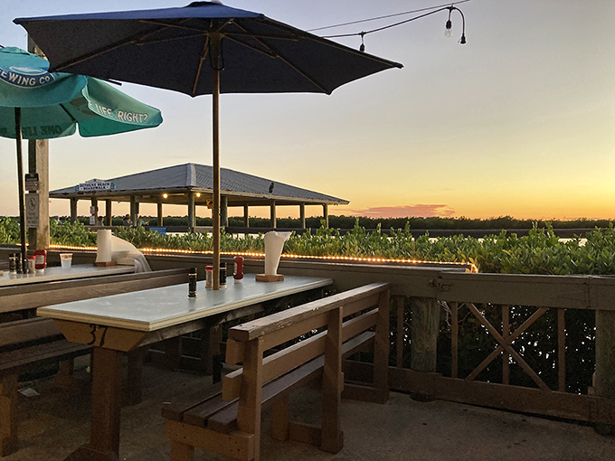 Sunset seating that'll make you forget about your Instagram. Who needs filters when Mother Nature's putting on a show like this?