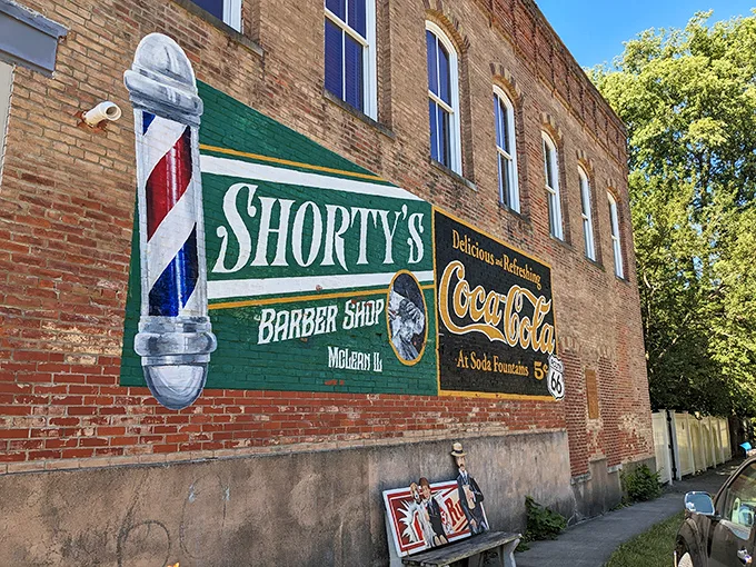 A blast from the past! This vintage mural reminds us of simpler times when a haircut and a Coke cost less than today's arcade tokens.