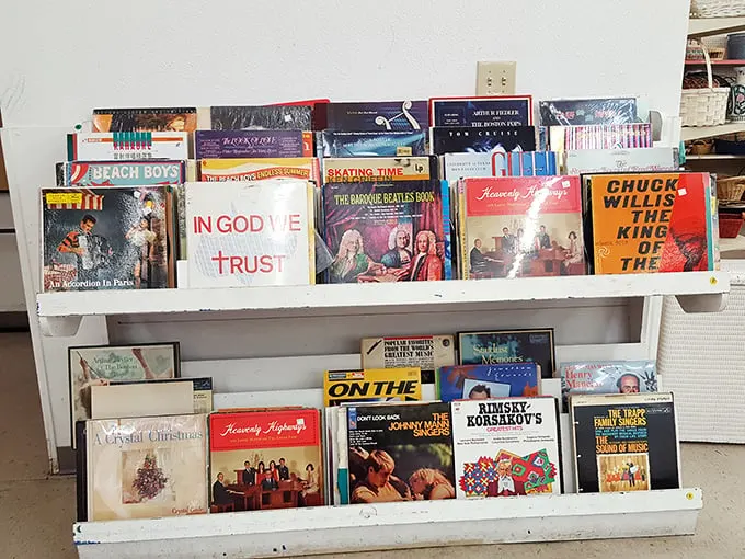 Vinyl enthusiasts, rejoice! This record collection is a time capsule of musical memories, waiting to spin again.