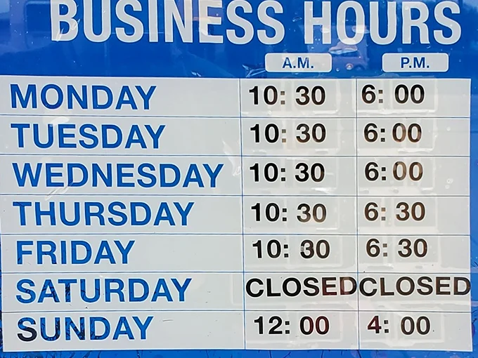 Time is an illusion, but chicken is eternal. These hours of operation are your gateway to poultry paradise.