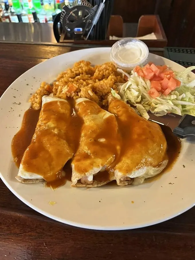 Enchiladas that could make a mariachi band break into song. These saucy beauties are bringing a fiesta to your taste buds.