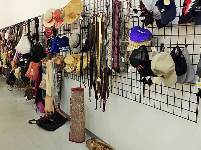 Hats off to this accessory assortment! From fedoras to fascinators, it's like a Kentucky Derby pregame in here.