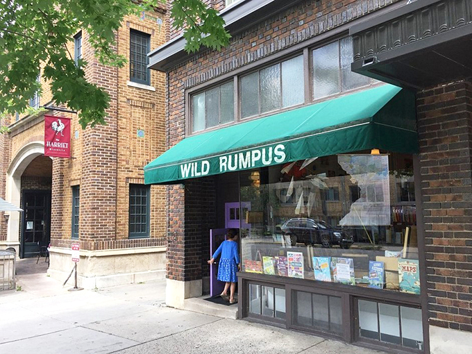 Step right up, folks! This unassuming entrance is actually a portal to a world of wonder. Don't let the simple facade fool you – magic awaits inside!
