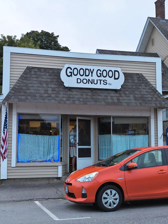 Portal to pastry paradise! Step through these doors and leave your diet worries behind – donut nirvana awaits!