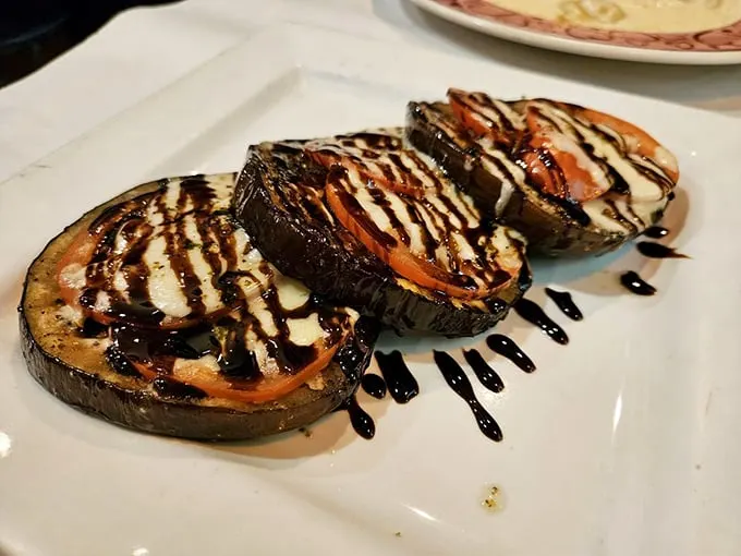 Eggplant never had it so good. These grilled slices are a smoky, savory reminder that Pat's knows its way around veggies too.