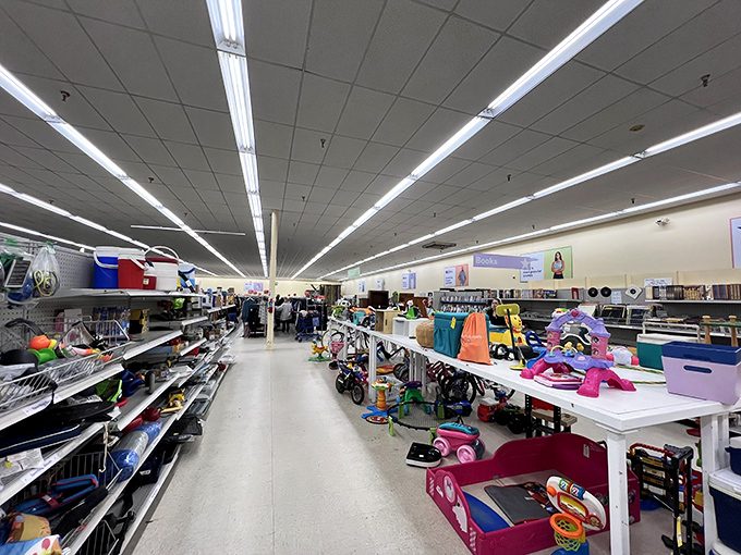 It's a small world after all – at least in the toy section. Childhood nostalgia and future hand-me-downs collide in this playful paradise.