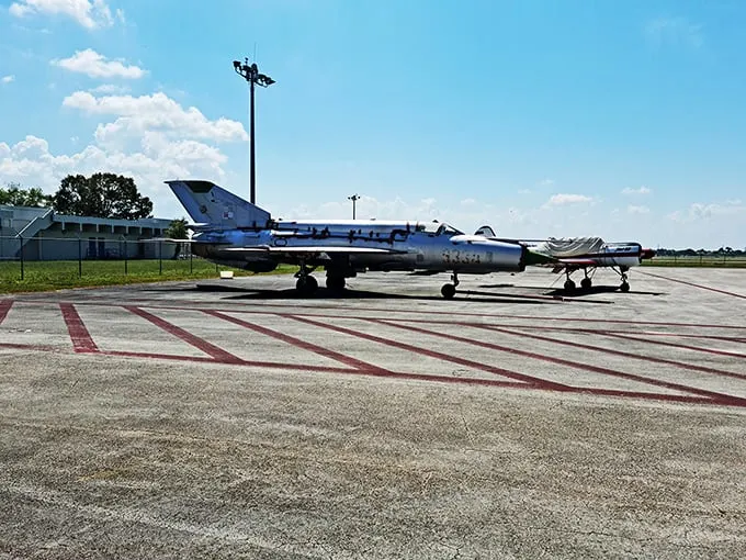 Parked and ready for action! These steel birds might be grounded, but they're still capable of sending imaginations soaring.