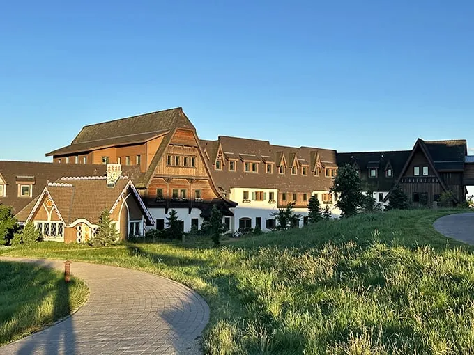 Swiss chalets meet Midwest charm! Epic's Farm Campus proves that even tech giants can appreciate a good barn-raising.