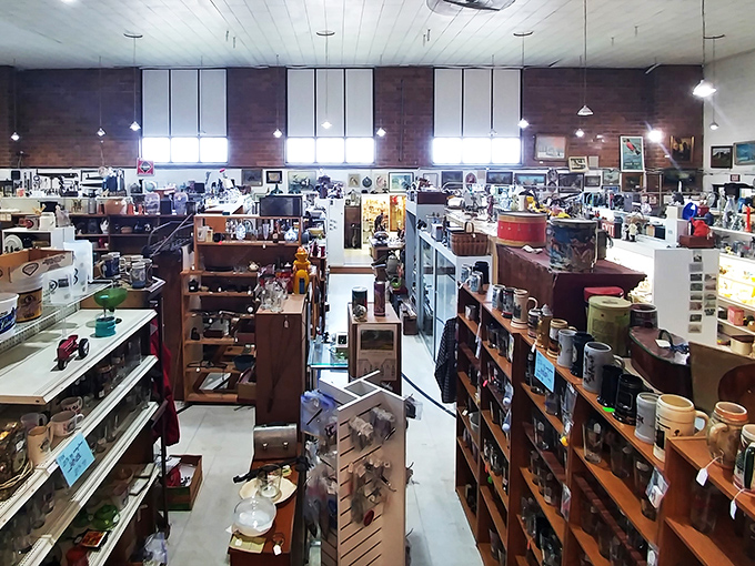 Bird's eye view of a bygone bonanza! It's like someone spilled a time capsule and decided to color-coordinate the cleanup.
