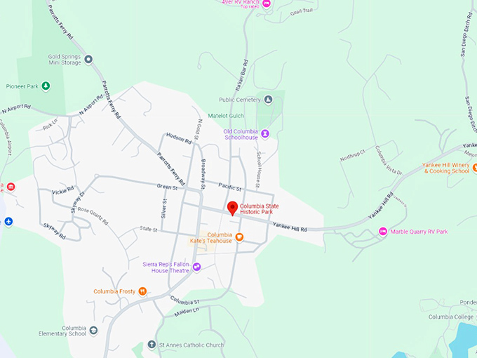 16 columbia state historic park map