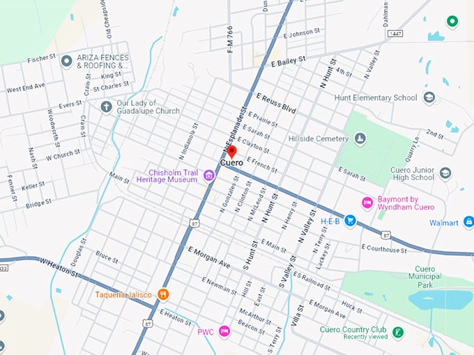 16 cuero map