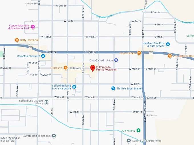16 el coronado family restaurant map