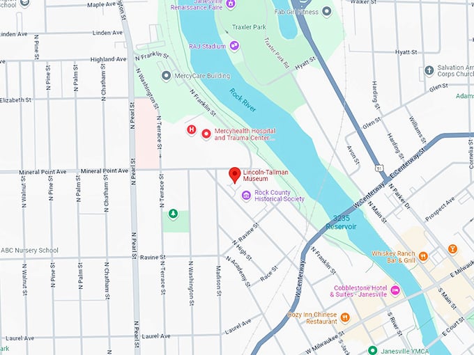 16 lincoln tallman museum map