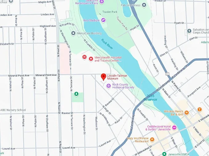 16 lincoln tallman museum map