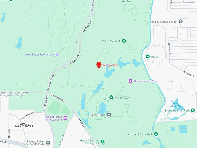 16 papago park map