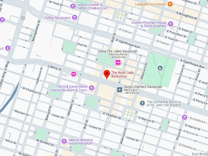16 the book lady bookstore map