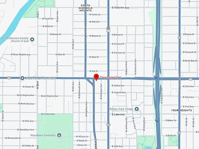 16. Thee Burger Spot Map