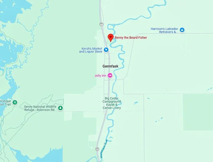 16. benny the beard fisher map