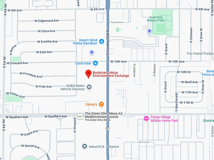 16. bookmans mesa entertainment exchange (mesa) map