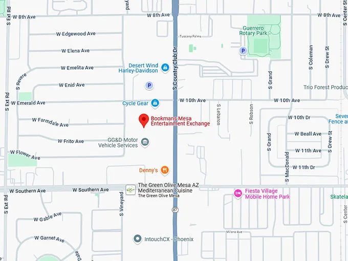 16. bookmans mesa entertainment exchange (mesa) map