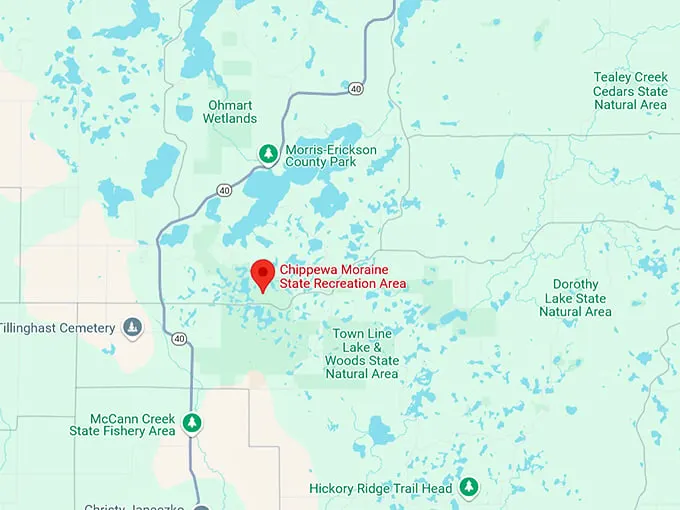 16. chippewa moraine state recreation area map