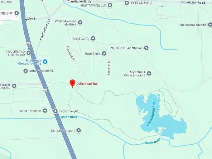 16. doll's head trail map