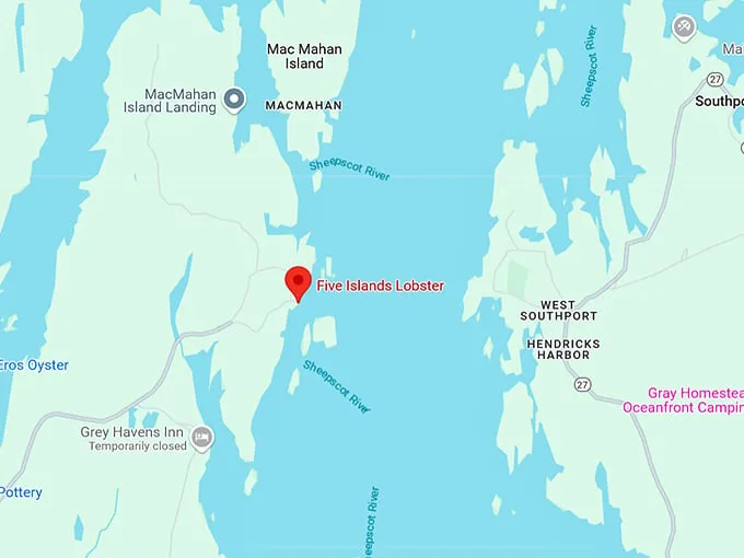 16. five islands lobster co map
