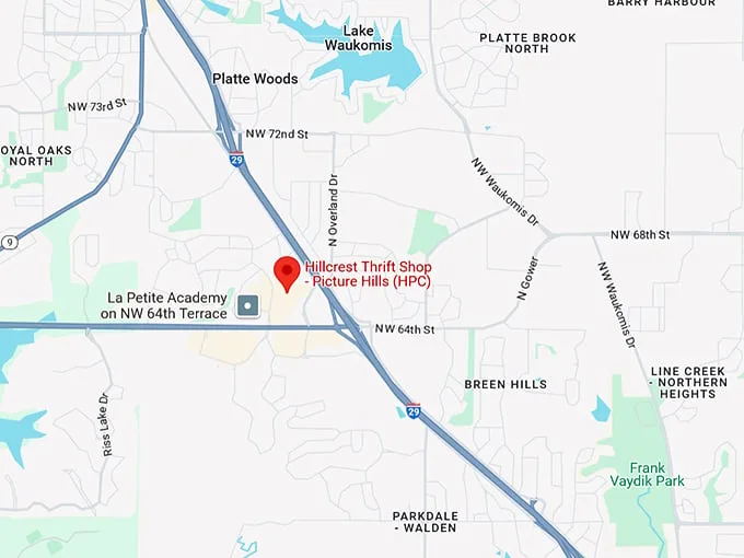 16. hillcrest thrift shop picture hills (hpc) map
