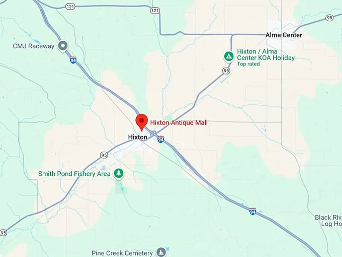 16. hixton antique mall map