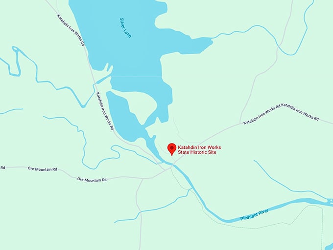 16. katahdin iron works state historic site map
