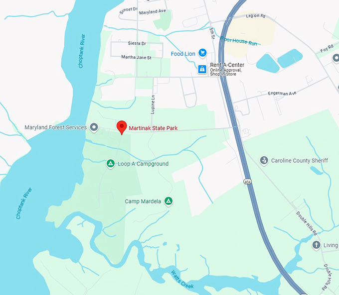 16. martinak state park map