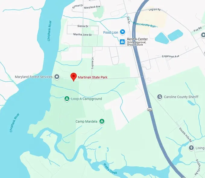 16. martinak state park map