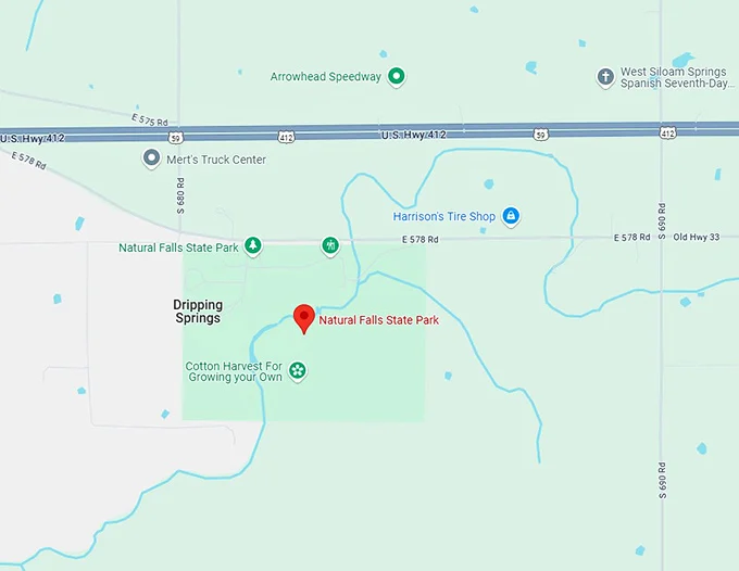 16. natural falls state park map