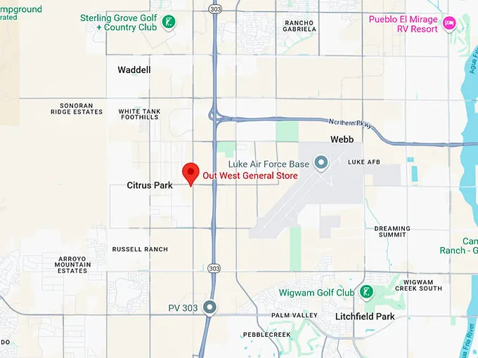 16. out west general store map