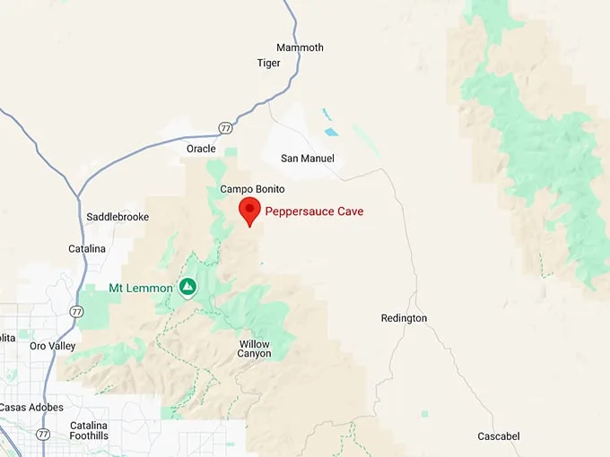 16. peppersauce cave map