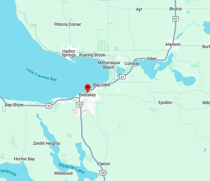 16. petoskey map
