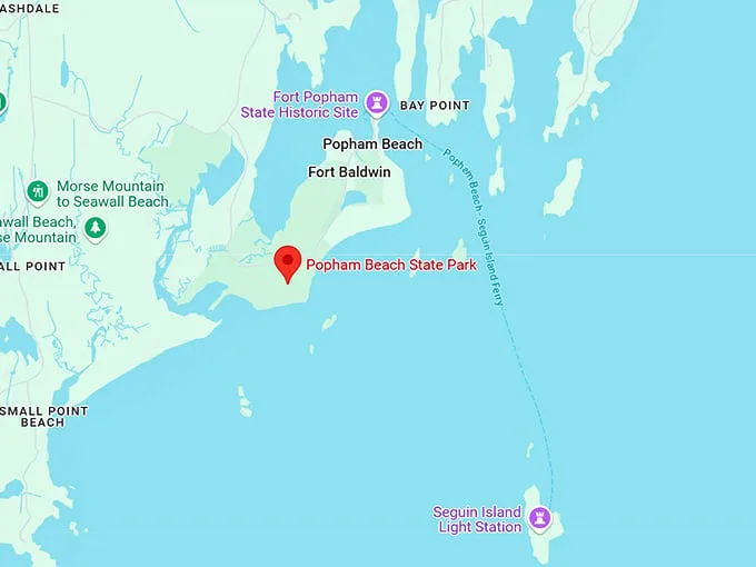 16. popham beach state park map