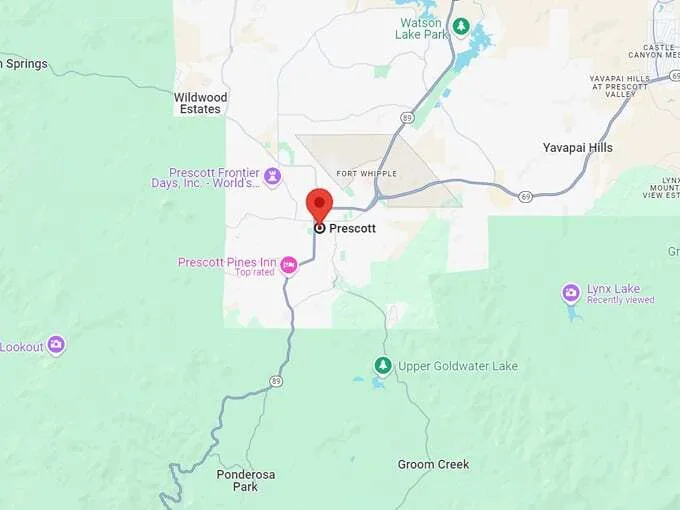 16. prescott map