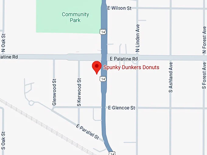 16. spunky dunkers donuts map