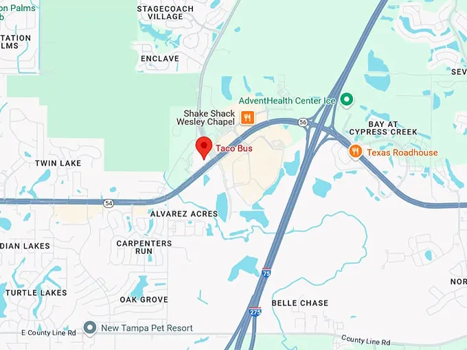 16. taco bus map