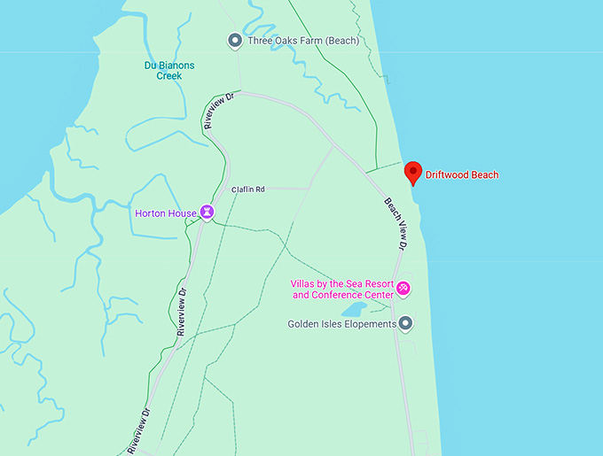 16. this surreal beach in jekyll island map