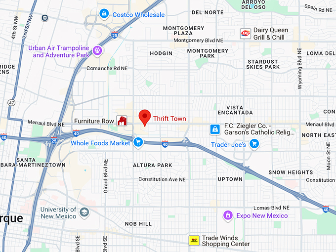 16. thrift town map